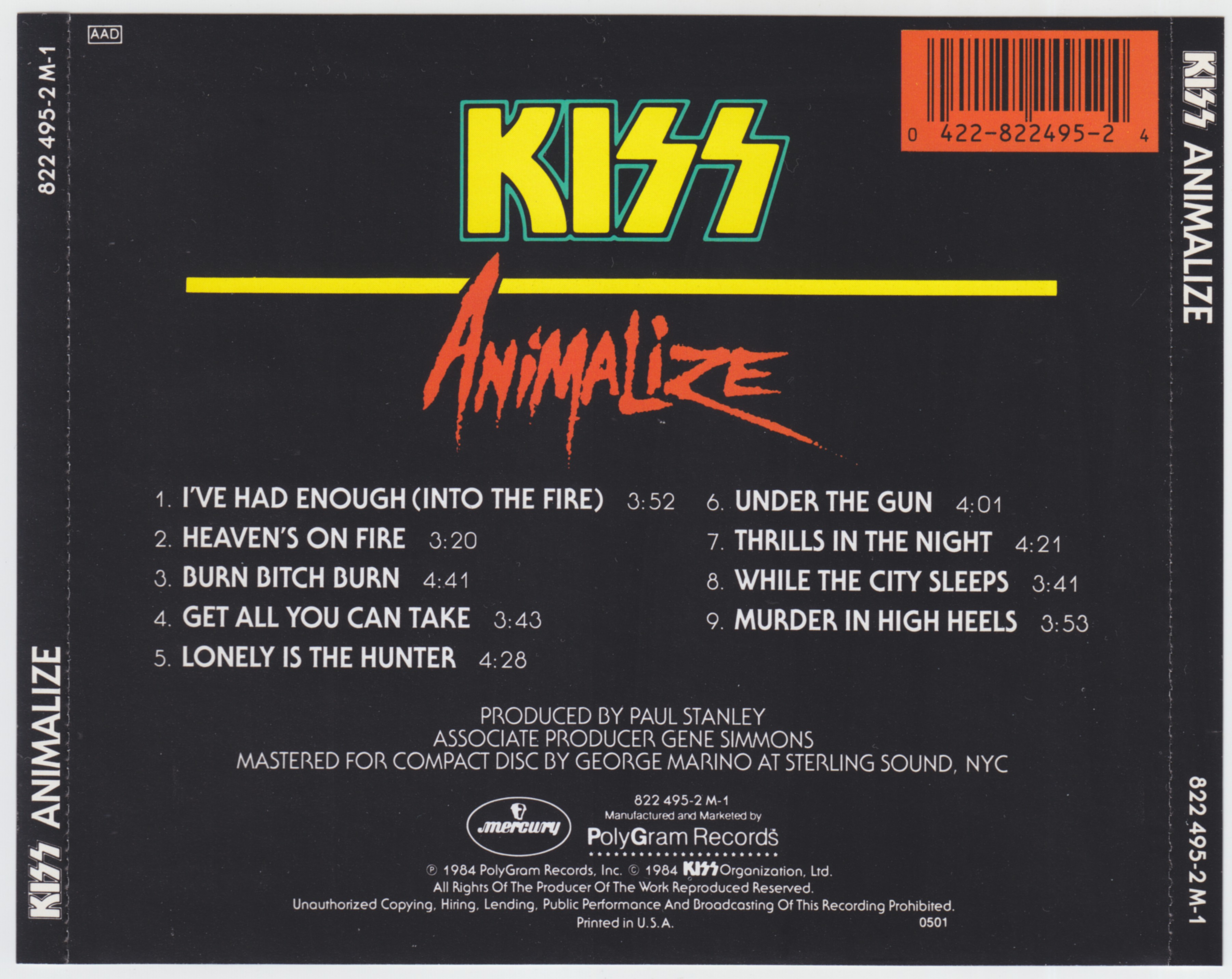 KISS Animalize : Back | CD Covers | Cover Century | Over 1.000.000 ...